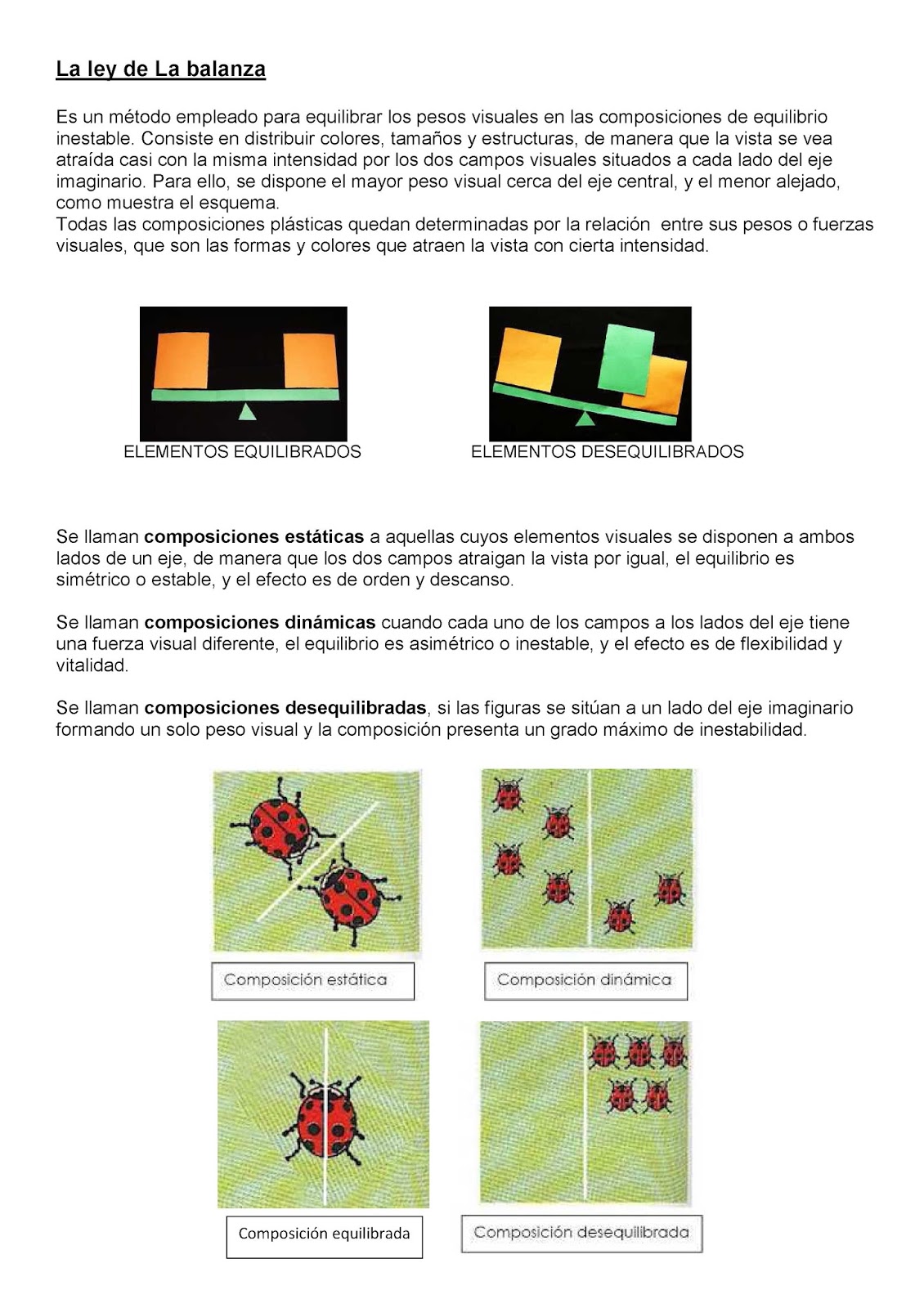 Educación Plástica : El equilibrio visual