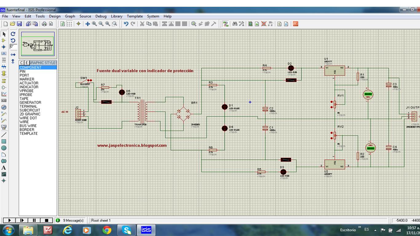 JASP Electronica: Fuente dual variable regulada