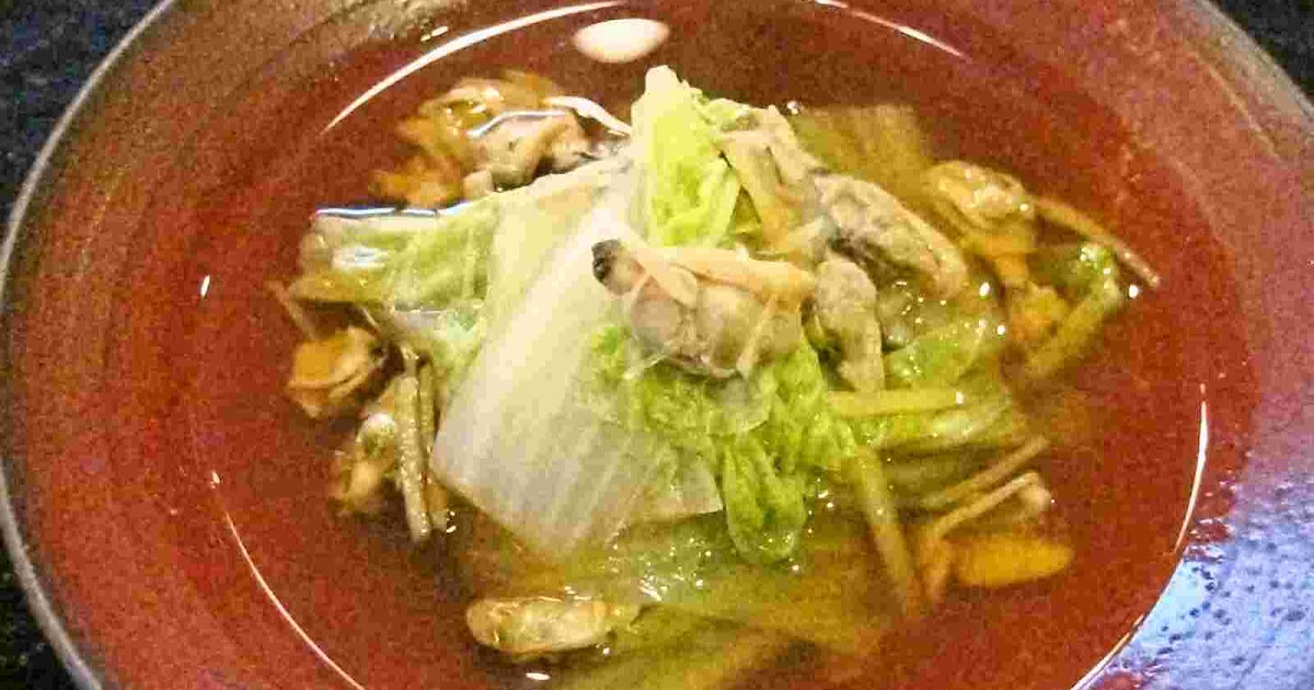 Recipes for Tom: Hakusai to asari no nibitashi / napa cabbage and clams ...