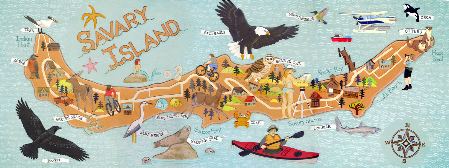 Jessica Rae Gordon: Savary Island Map