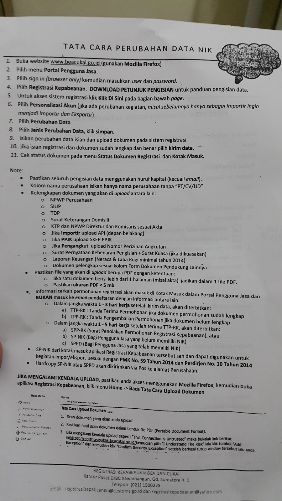 Kunjugan ke Dirjen Bea Cukai - NIK dan API Terblokir