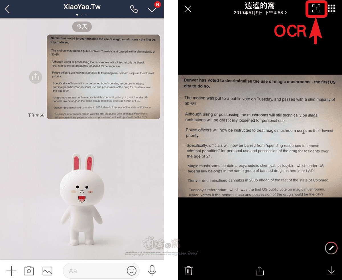 LINE iOS 版本新增 OCR 功能，開啟相機或照片可複製、翻譯圖片文字