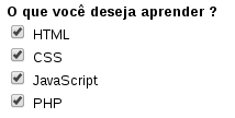 Campos de Seleção: Radio Button (Botão do tipo Rádio) e Checkbox (Caixa ...