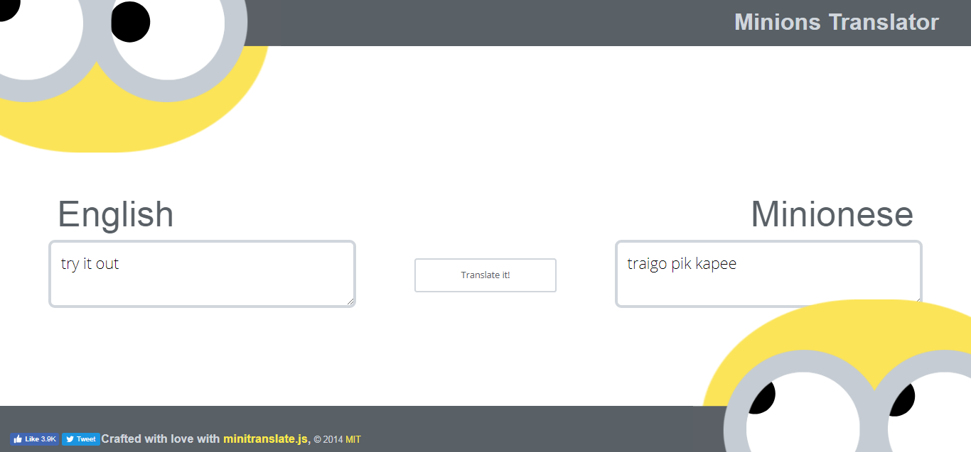 Minion Language Translator