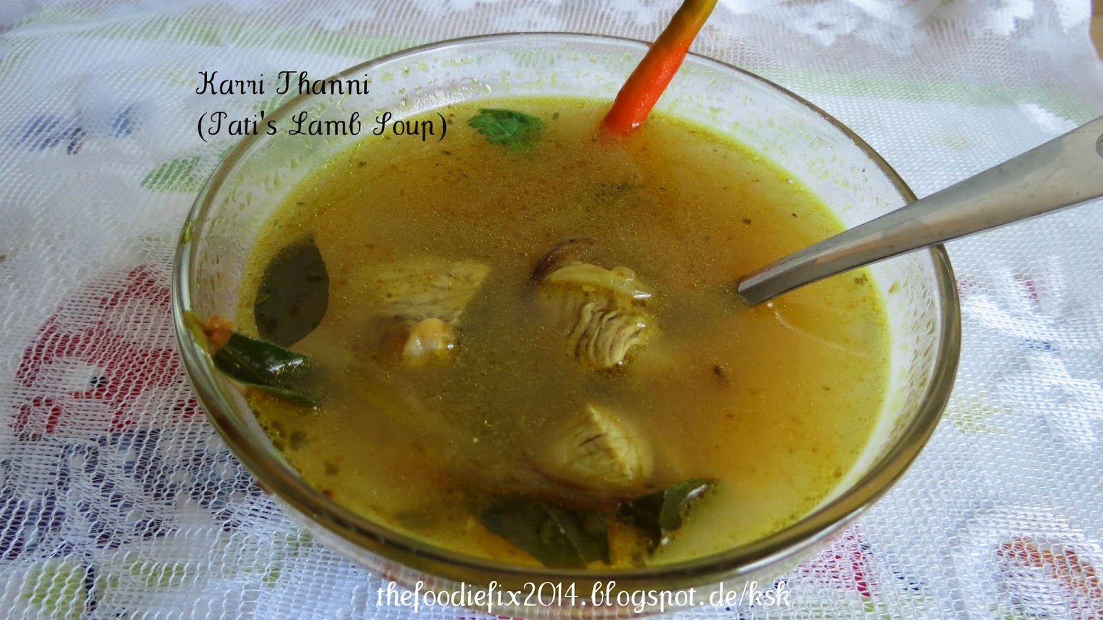 Amu's - The Foodie Fix: Kari thanni/ Mutton soup