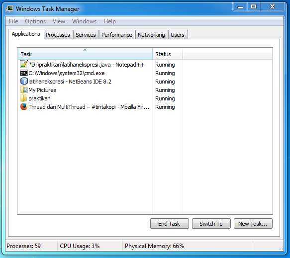 Estetika Tugas, & Ngidol: Tugas Individu (Sistem Operasi) Thread Pada Sistem Operasi Windows