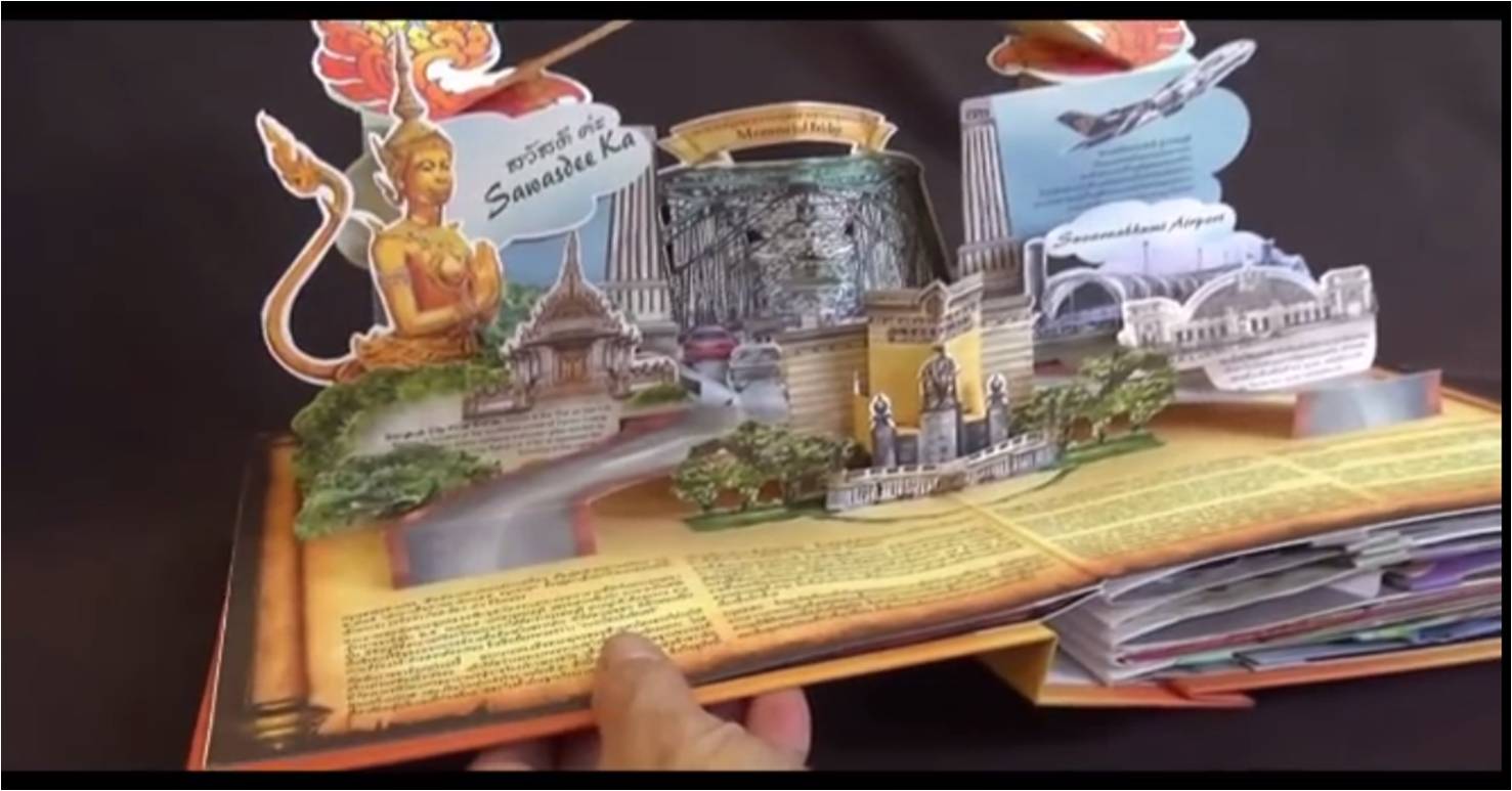 Closeup of Eunice in Thailand: Amazing Pop up book of Bangkok