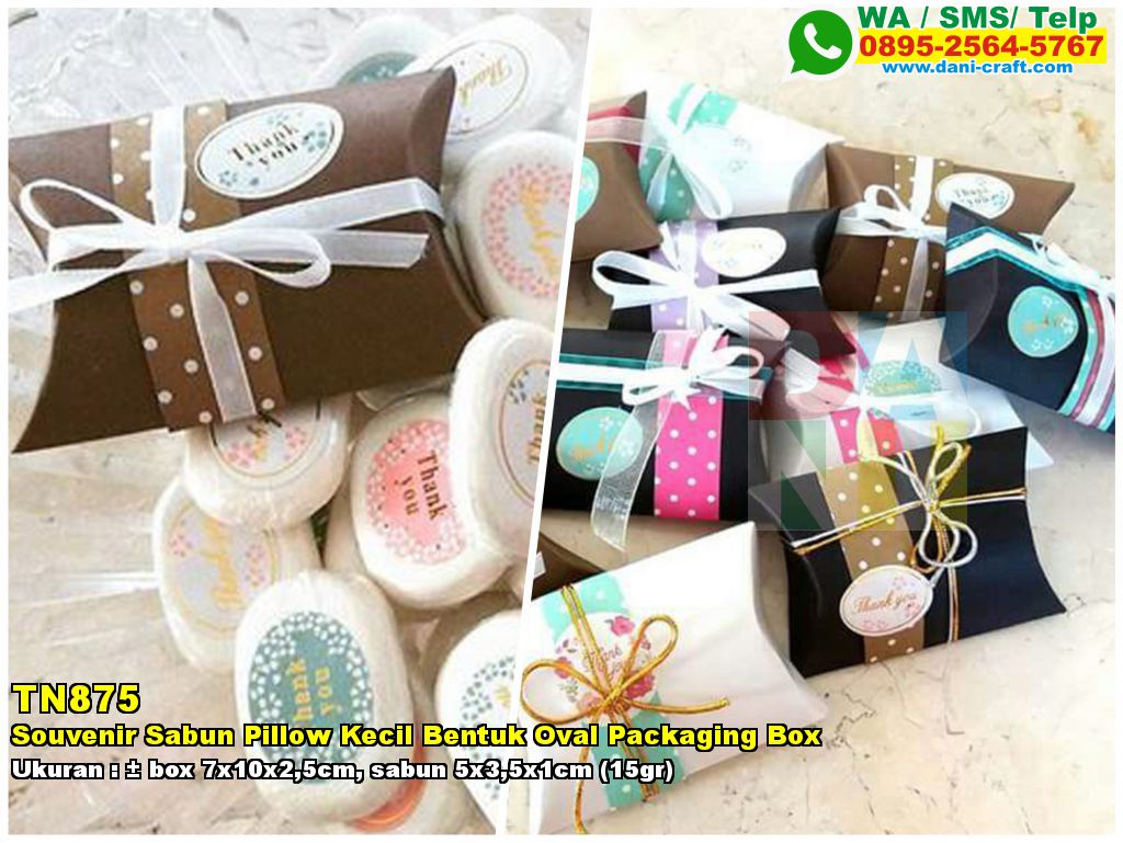 Souvenir Sabun Pillow Kecil Bentuk Oval Packaging Box | Souvenir Pernikahan