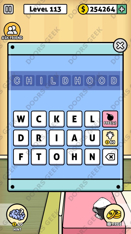 Escape Room: Mystery Word Level 113 Answer ~ Doors Geek