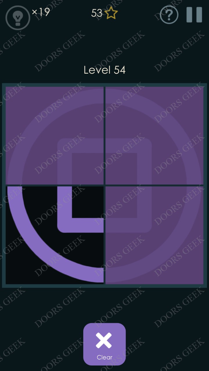 Symmetry - Drawing Puzzles Level 54 ~ Doors Geek