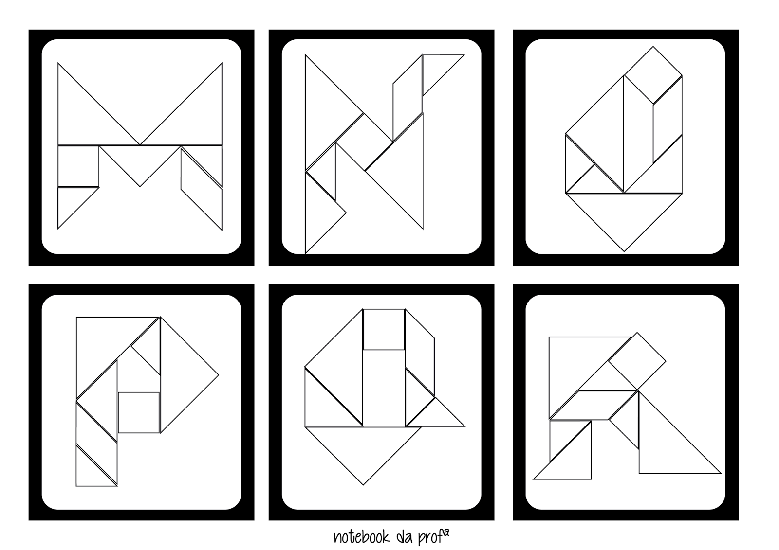 Cards de Letras com Tangram - Notebook da Profª | Professores ...