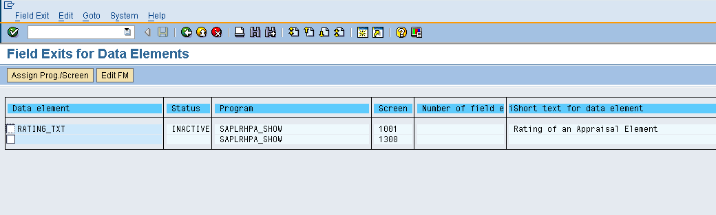 SAP TECH: Example for Global Field Exit