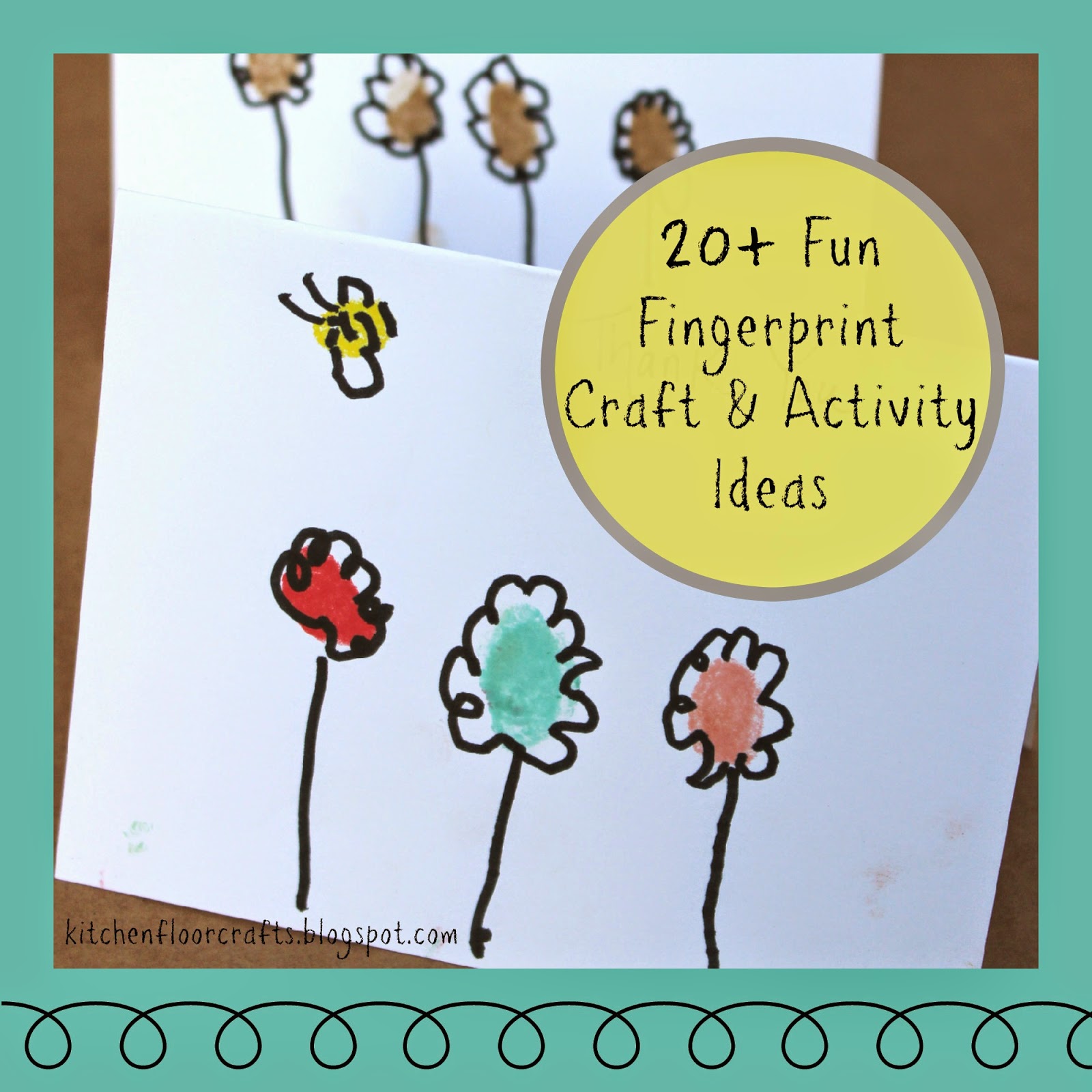 Kitchen Floor Crafts: 20+ Fun Fingerprint Craft & Activity Ideas