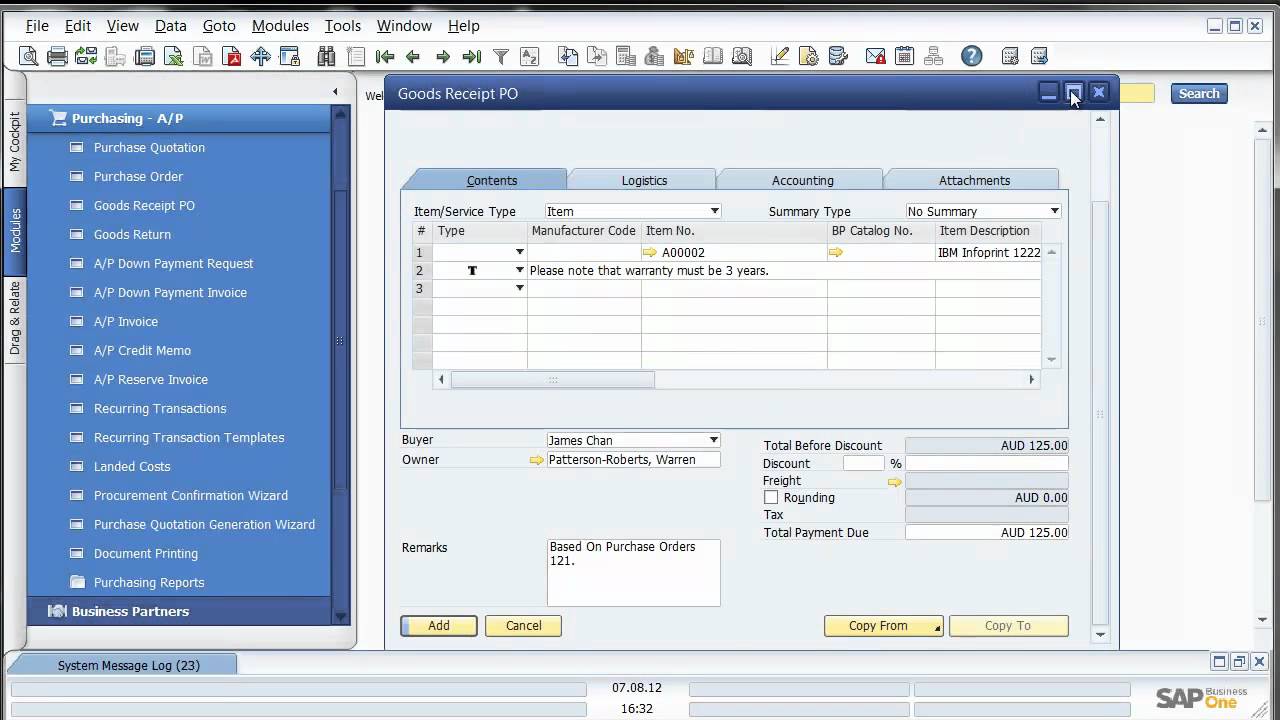 SAP Business One ~ Dhana Lakshmi's Blog