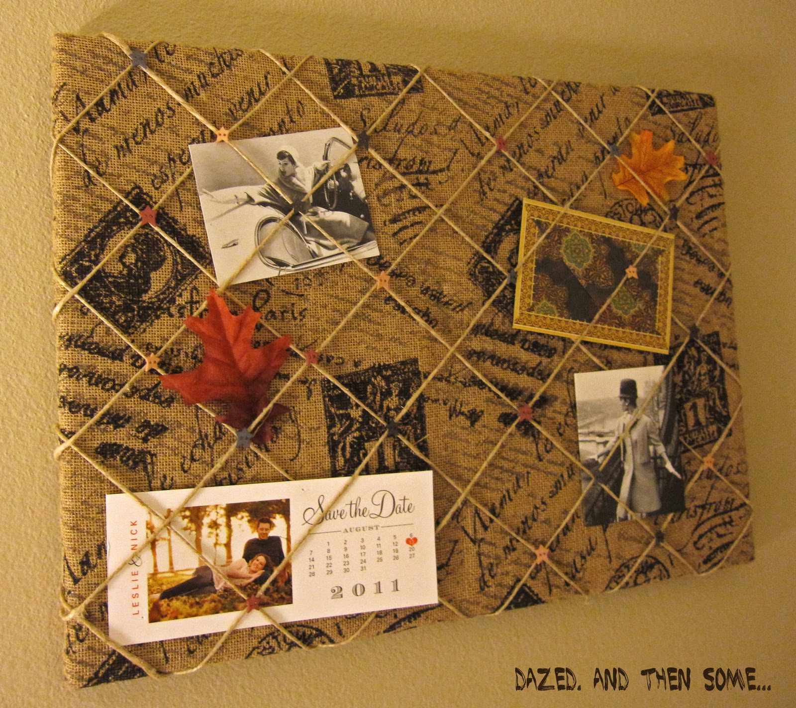 Dazed. And then some...: DIY Burlap Photo Board