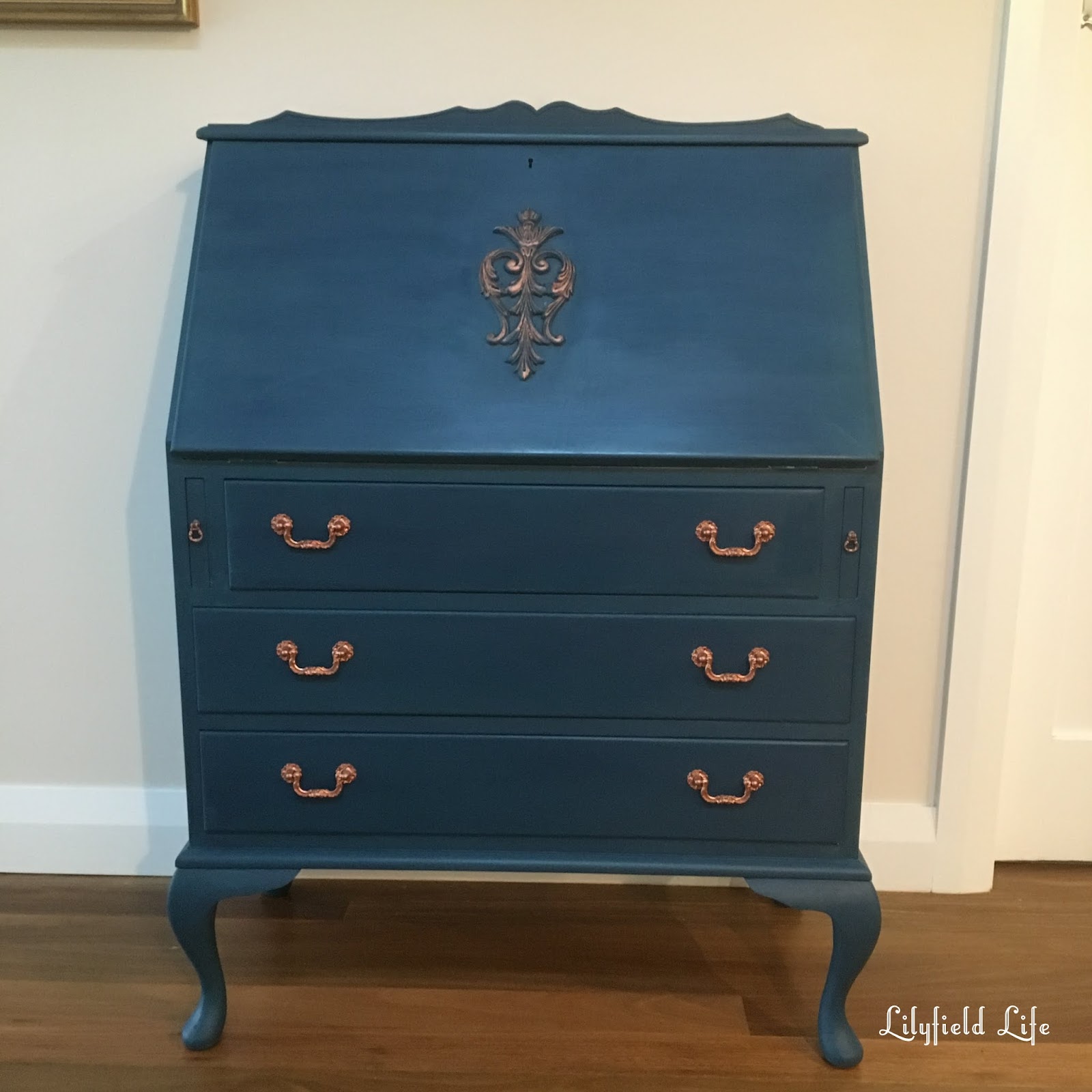 Lilyfield Life: Layered Sapphire Blue French Style Secretaire