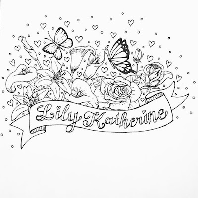 Rose and Her Lily: Coloring Page for Lily