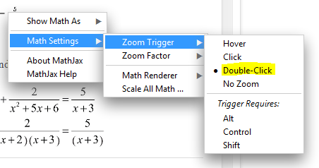 Edu Technology and Algebra: Double Click to Zoom - Using MathJax Math Settings
