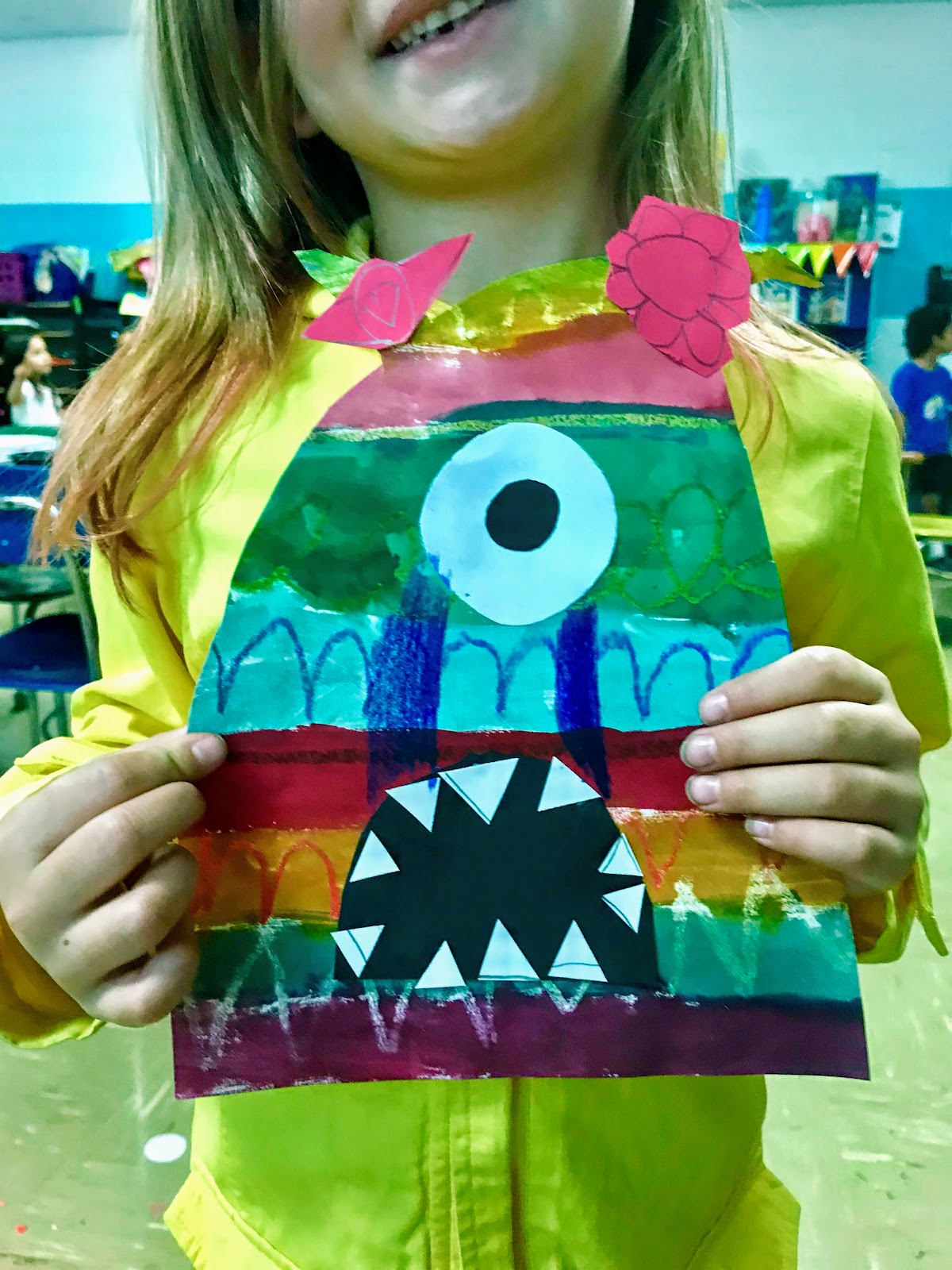 Elements of the Art Room: Kindergarten Line Painting Monsters