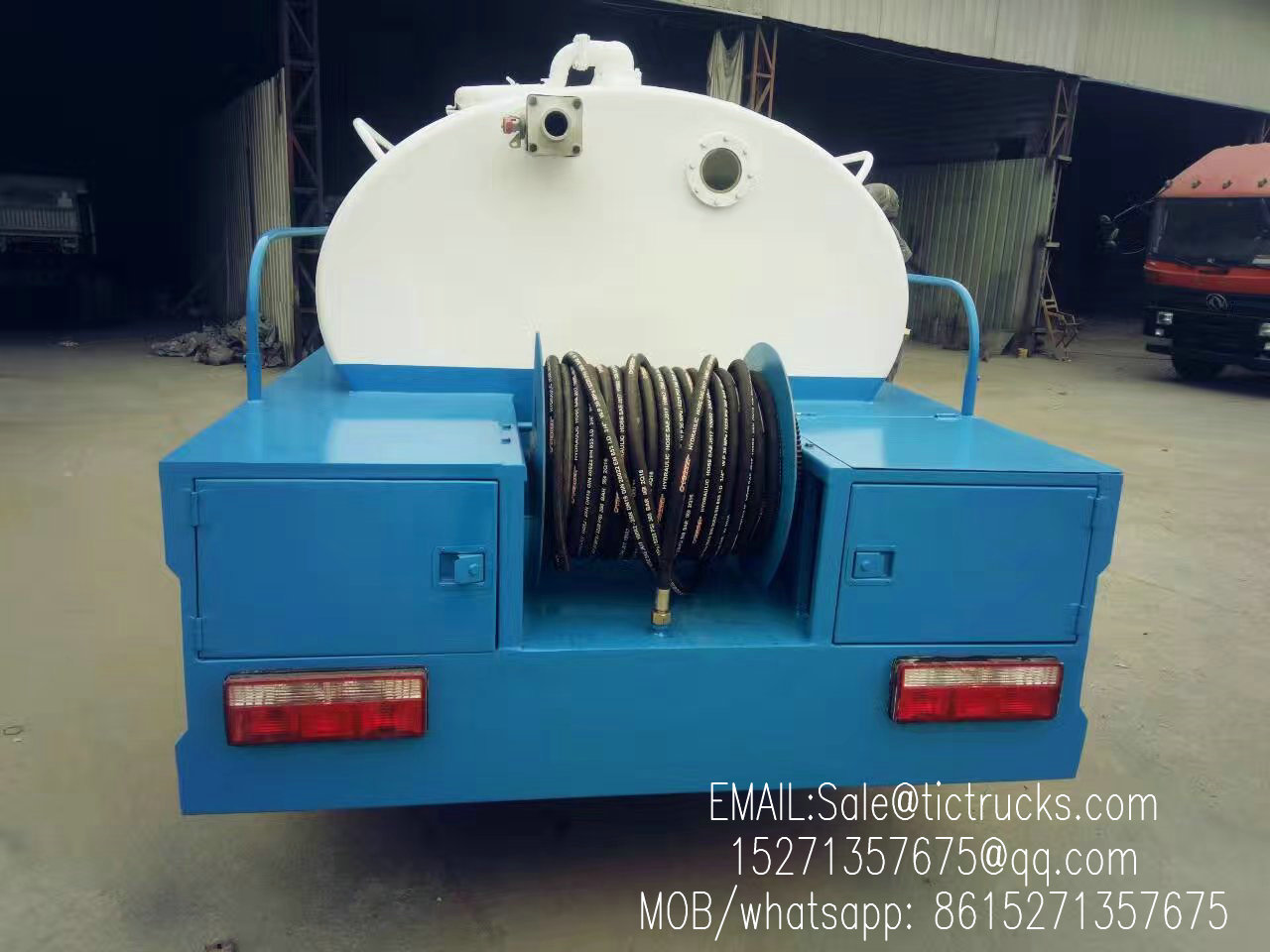 vacuum tanker truck china: Small Septic tank with pressure water ...