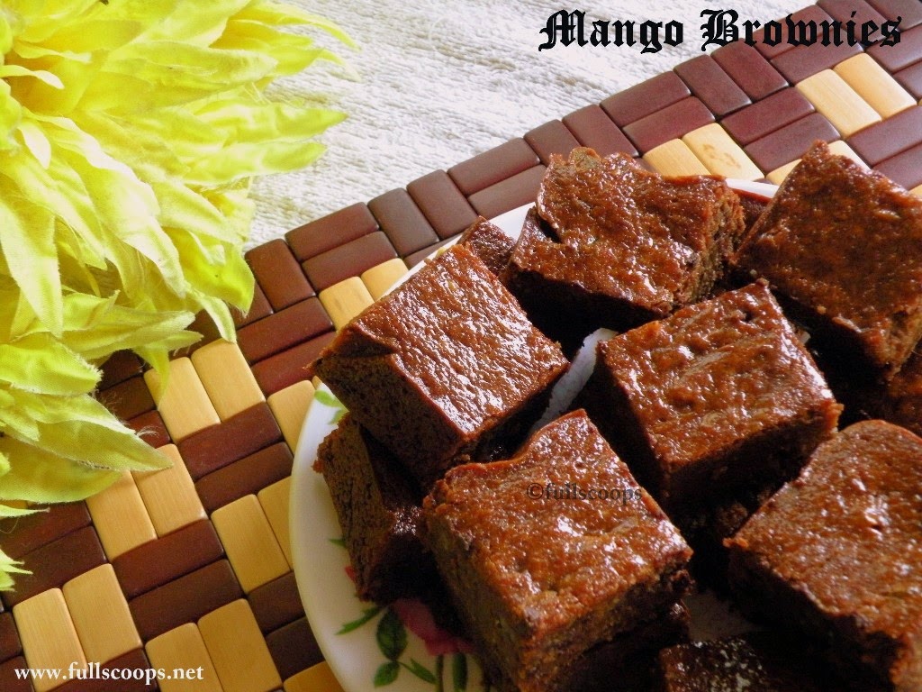 Mango Brownies ~ Full Scoops - A food blog with easy,simple & tasty ...