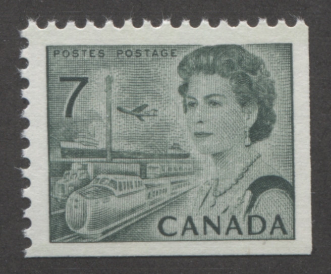 The 7c Myrtle Green Transportation Stamp of the 1967-1973 Centennial I ...