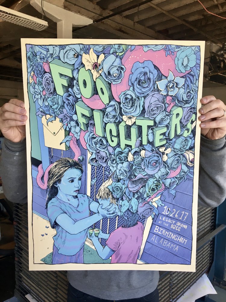 INSIDE THE ROCK POSTER FRAME BLOG: Foo Fighters Birmingham Posters By ...
