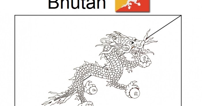 Geography Blog: Bhutan flag coloring page