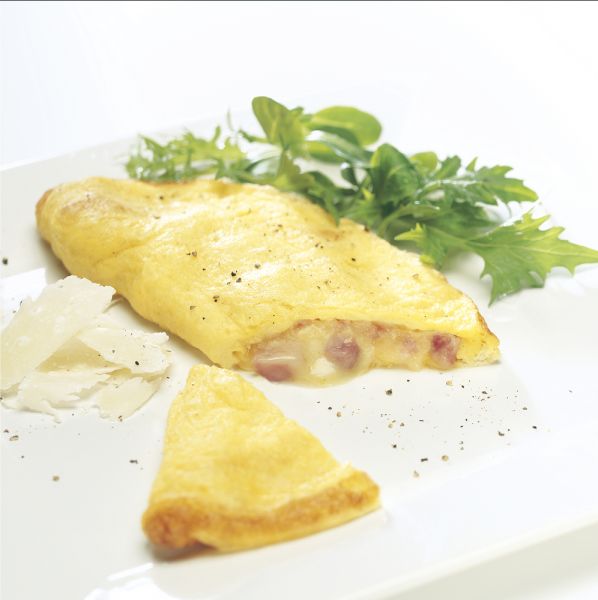 Fácil y rápido RECETAS: Omelette con jamón y queso