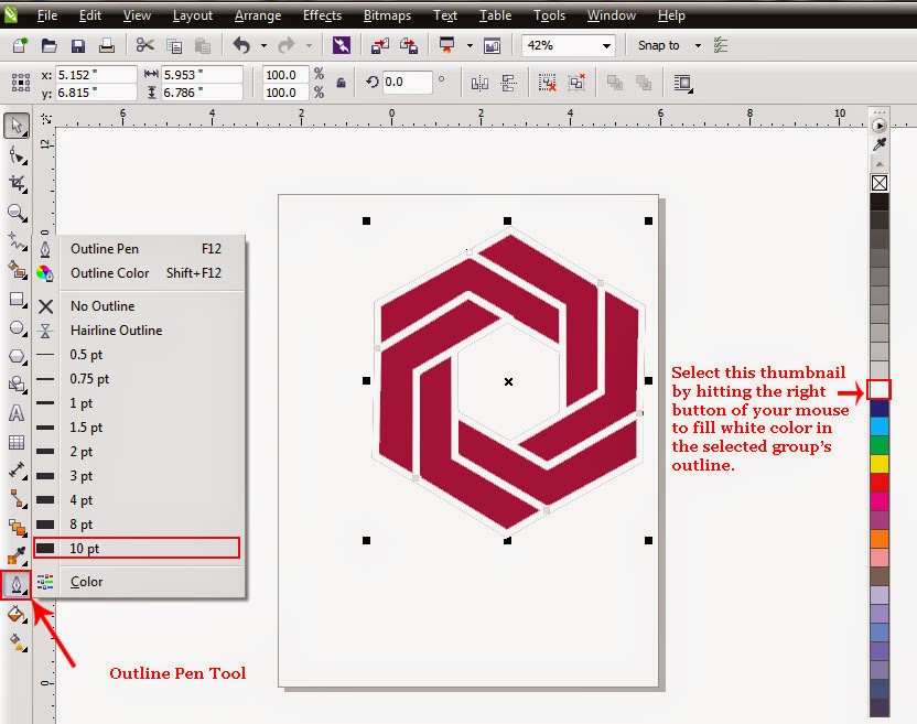 CorelDraw Tutorial : Logo of Douglas County Bank ~ Infotech-Easy