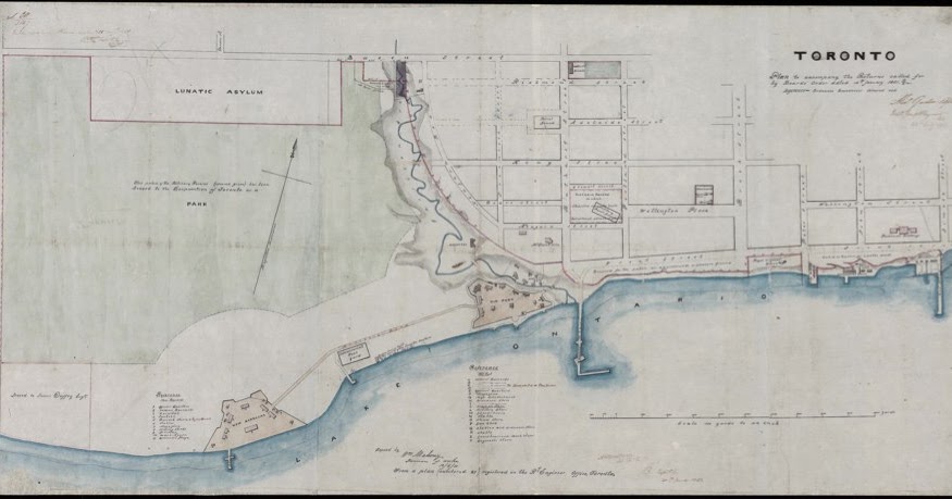 Fort York and Garrison Common Maps: 1851 Gordon: Toronto Plan to ...