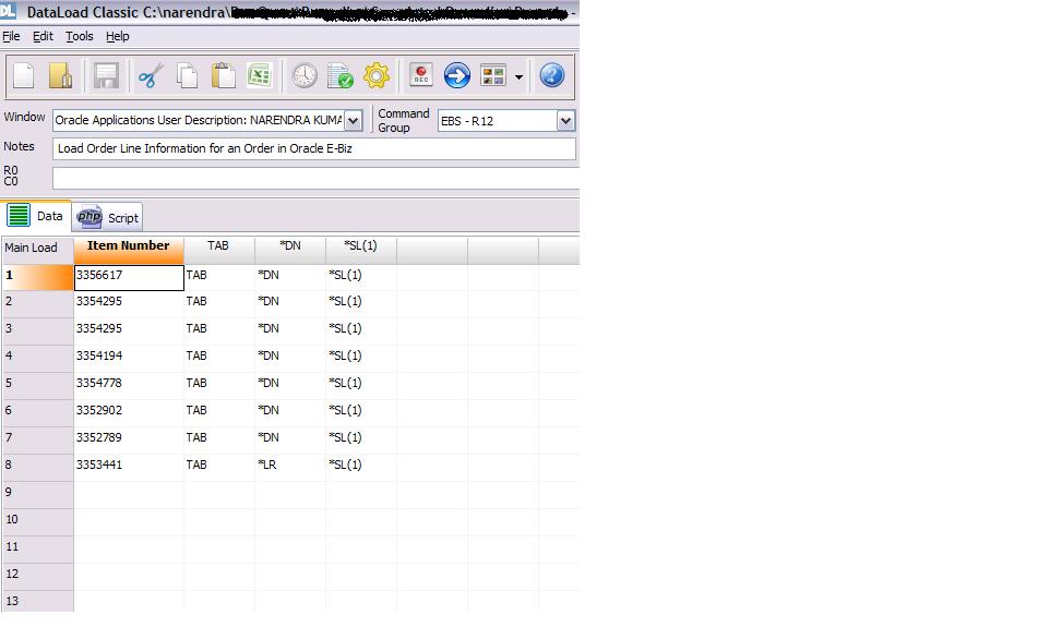 Dilli ERP Notes: Sample example for DataLoad - Part 1&2&3
