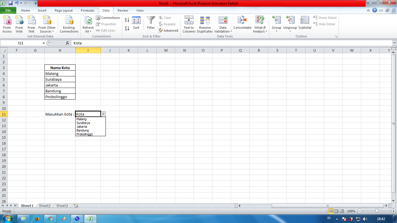 Cara membuat menu dropdown pada cell dalam excel - With Gambar | Halima ...