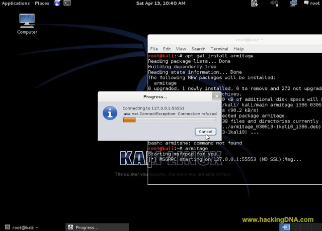HackingDNA: KALI ARMITAGE ON KALI LINUX