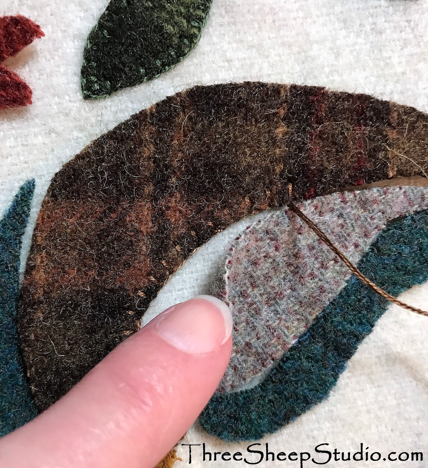 Three Sheep Studio: Piecework Wool Applique...