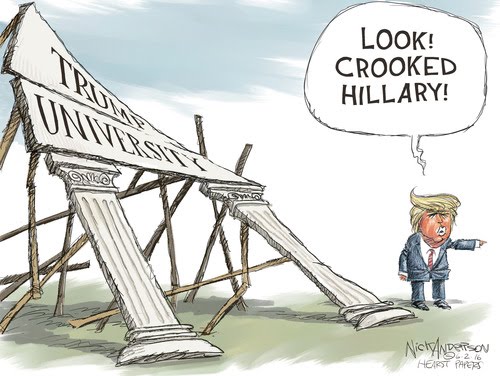 Hackwhackers: Today's Cartoon Twofer - Trump University