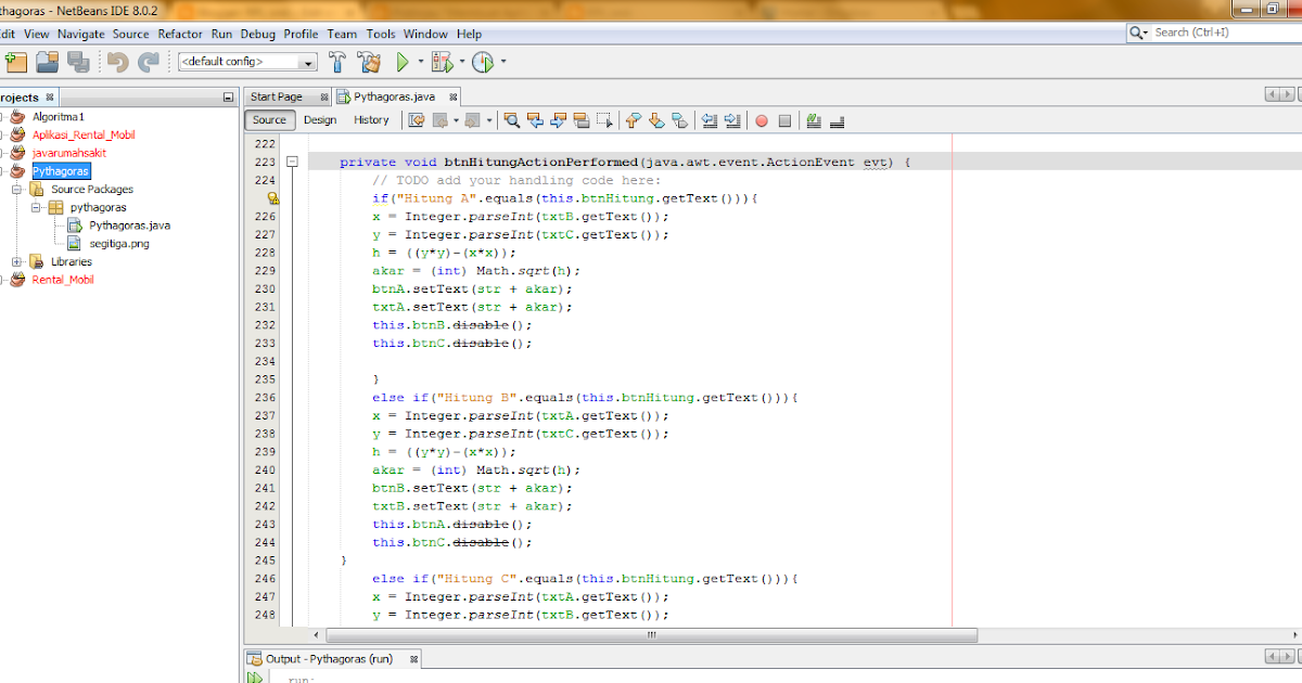 RUMUS AKAR DI JAVA NETBEAN ~ RPL smk