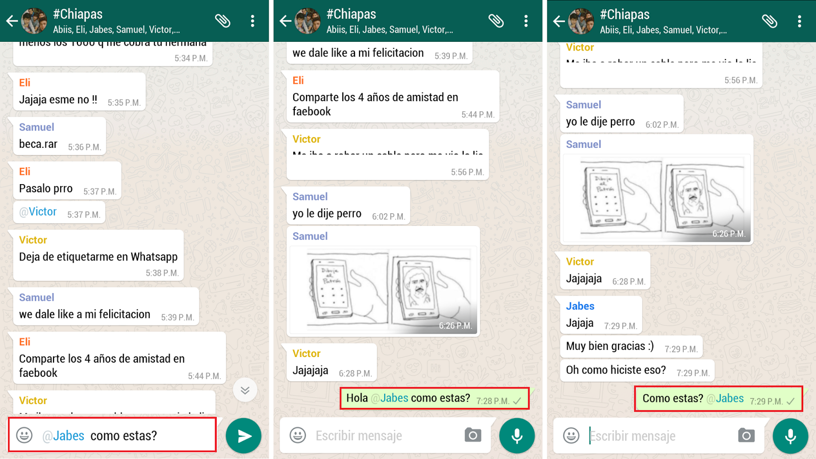 Cómo mencionar a alguien en un grupo de WhatsApp