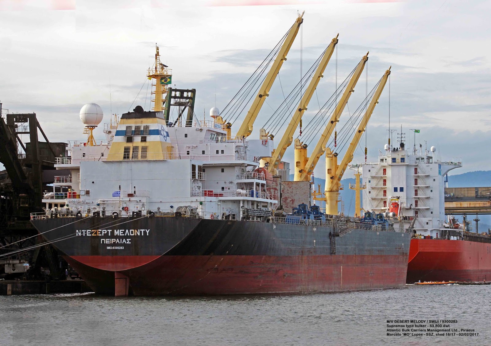 Santos Shiplovers: M/V Desert Melody / SWUI, Loading suggar in bulk at ...