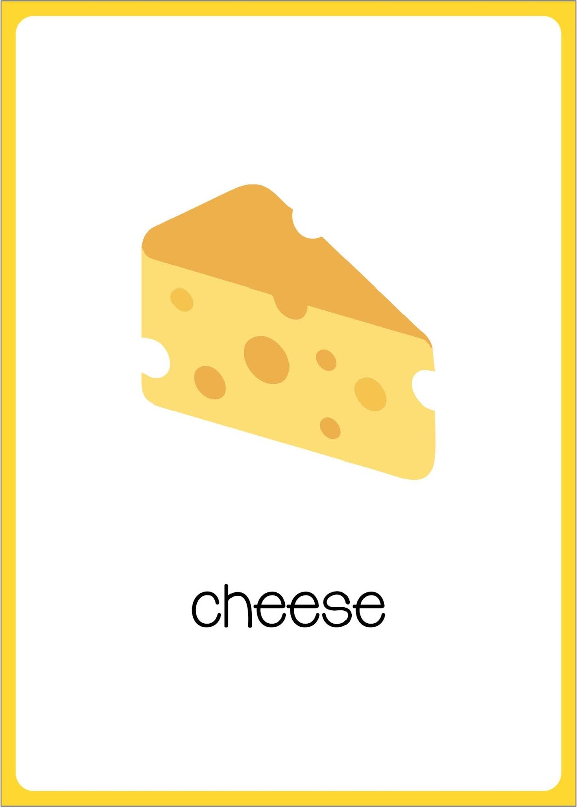 FOOD FLASHCARDS - BABY FIRST WORDS