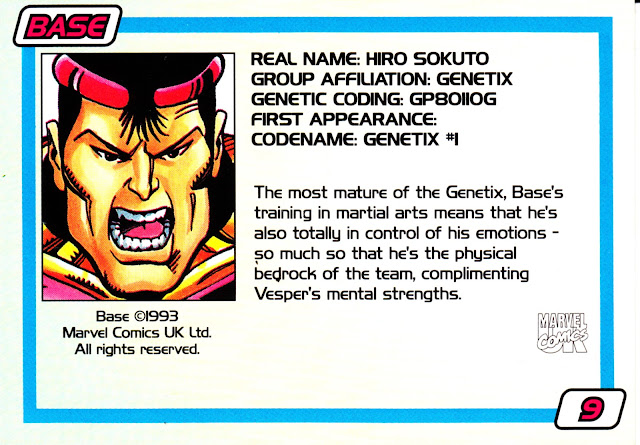 STARLOGGED - GEEK MEDIA AGAIN: 1993: GENE CARDS 9-12 (Marvel UK)