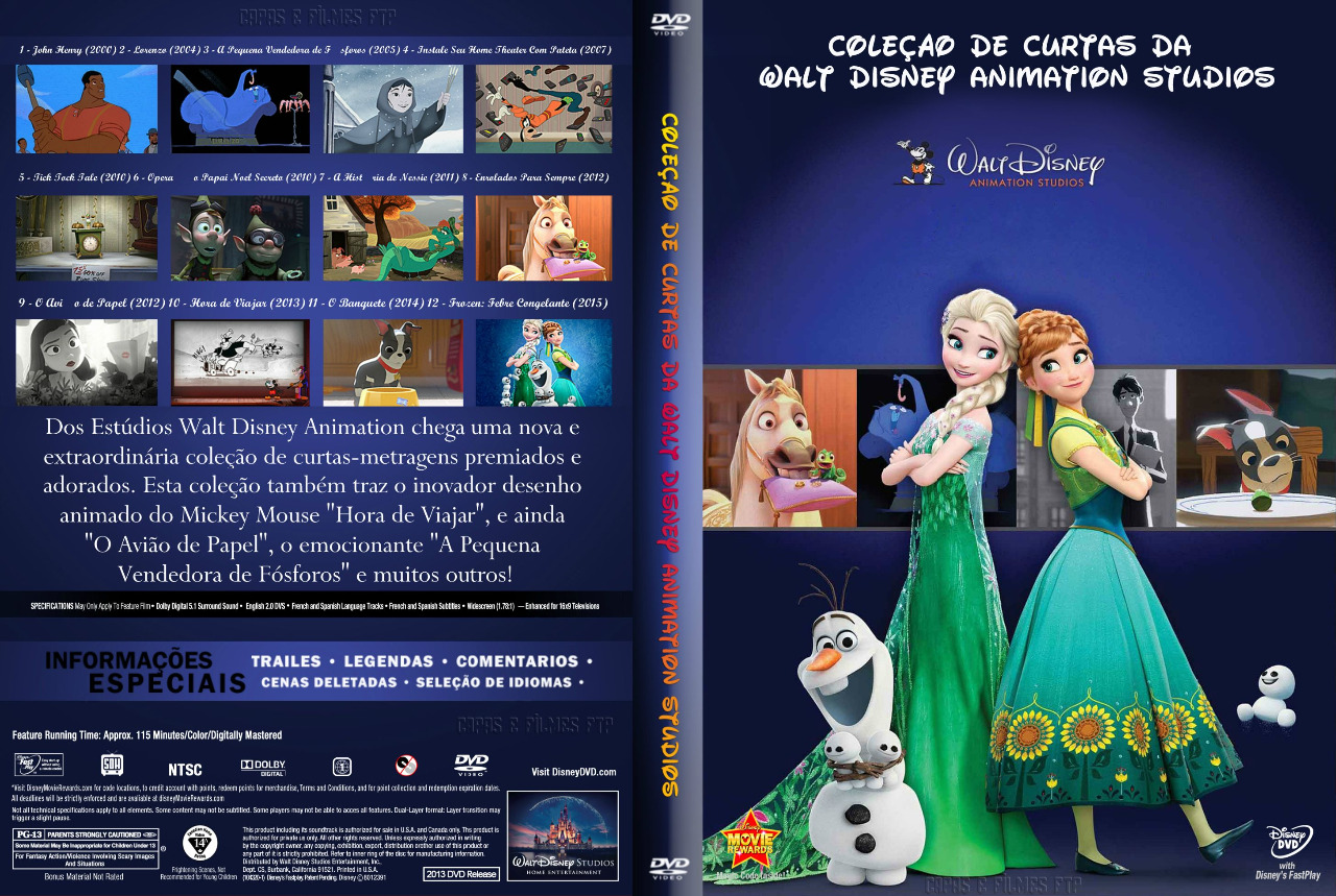 CAPAS FLASH: CAPA DVD COLECAO DE CURTAS DA WALT DISNEY
