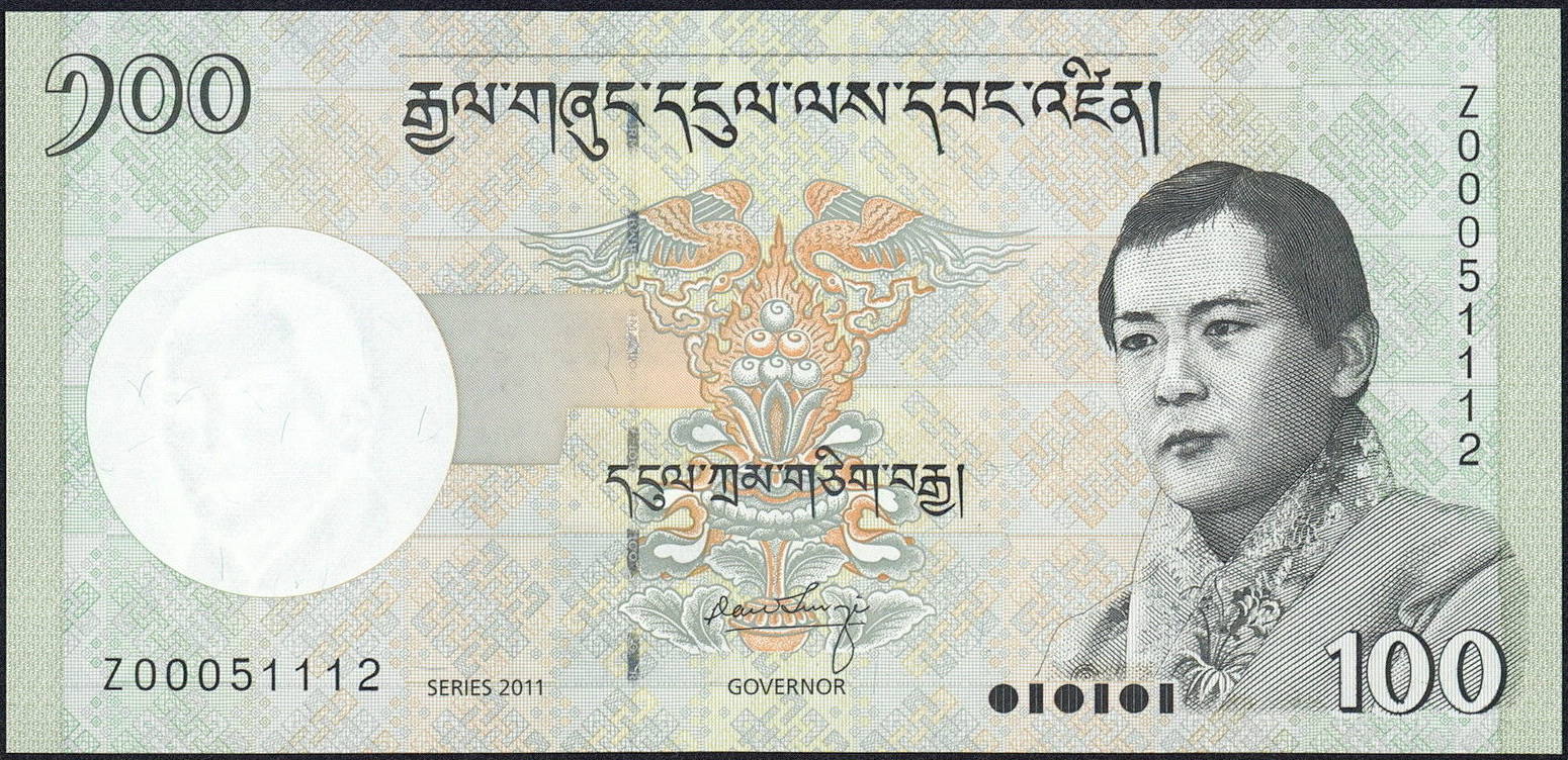 My Currency Collection: Bhutan Currency 100 Ngultrum banknote 2011 King ...