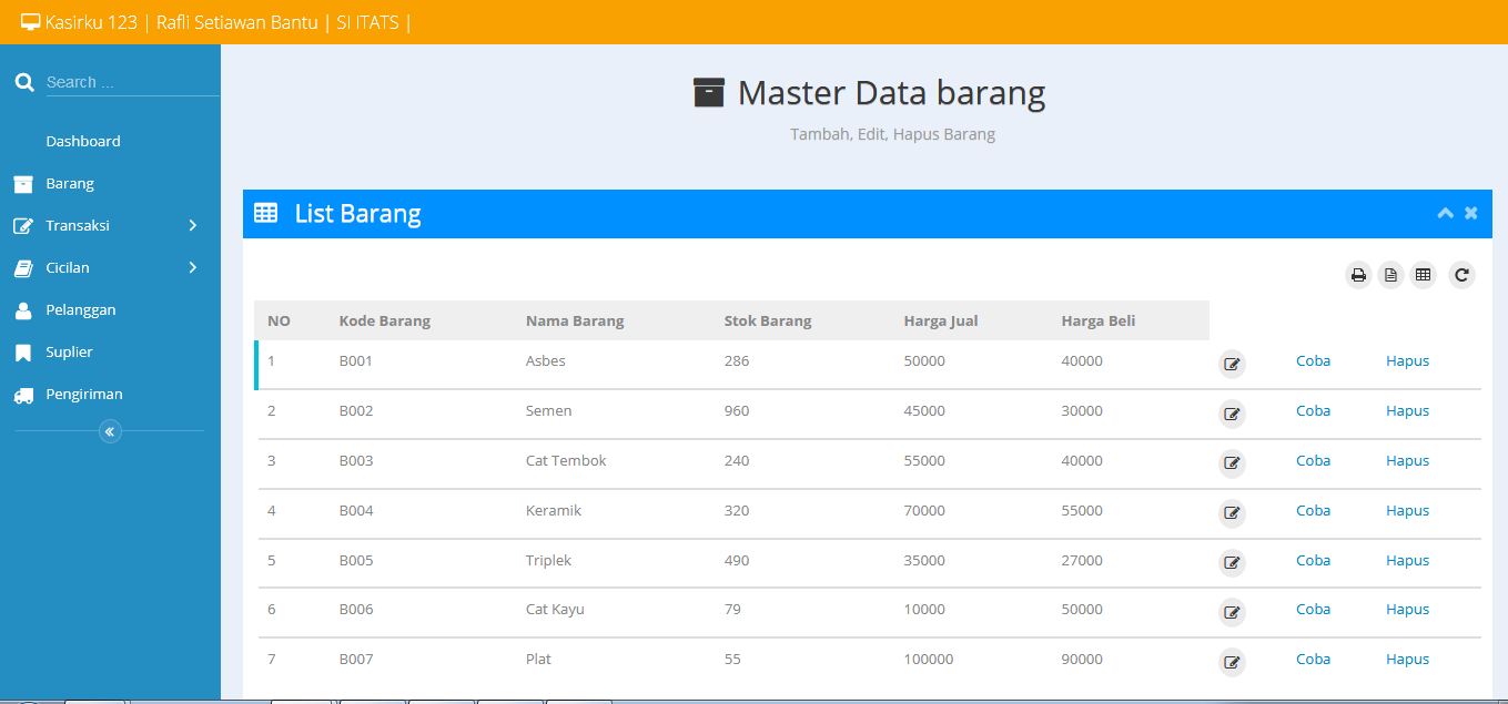 Source Code Program Kasir Penjualan Berbasis Web