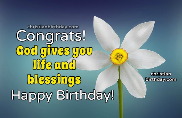 Congratulations on your birthday Christian Card | Christian Birthday ...