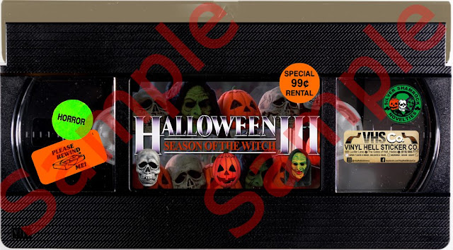 thehorrorsofhalloween: HORROR VHS STICKERS by VINYL HELL STICKER CO.