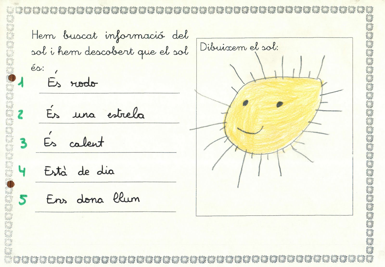 LA CLASE DE MIREN: mis experiencias en el aula: EL SOL