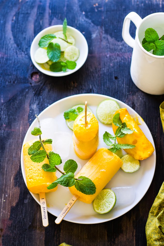 Mix and Stir: Mango Lassi Popsicles / Mango Kulfi Ice Cream