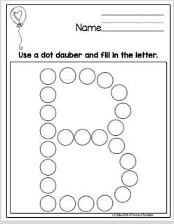 Alphabet Dot Daubers Practice ~ Preschool Printables