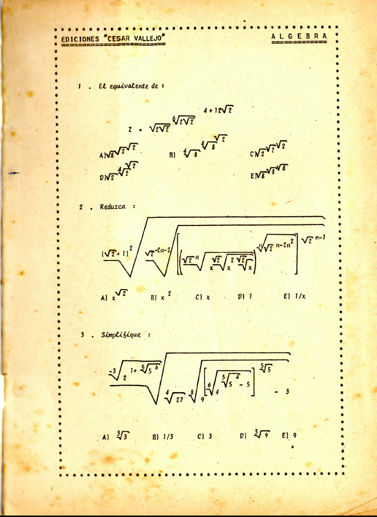 MUNDO PREUNIVERSITARIO,МАТЕМАТИКА,MATHEMATIQUE MATHEMATICS,PHYSICS ...
